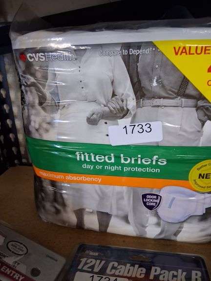 CVS Health Fitted Briefs, Maximum Absorbency. Disposable adult ...