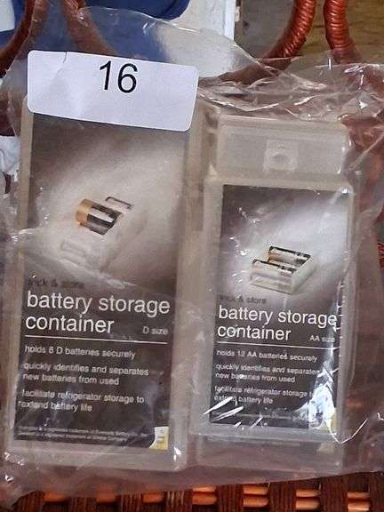 Trick & Store Battery Storage Containers (D and AA size). A set of two ...