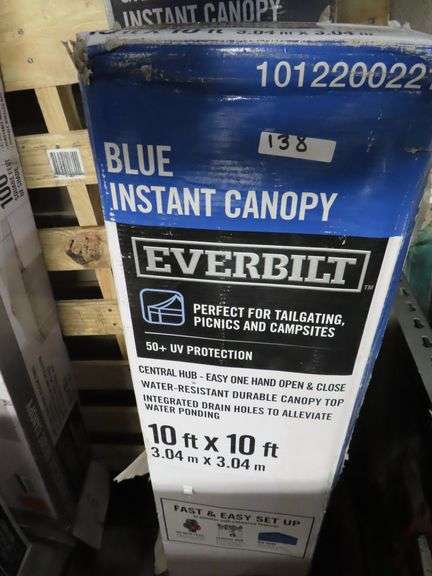 EVERBILT BLUE INSTANT CANOPY - Auction HUB Texas