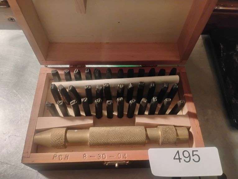 Letter and Number Stamp Punch Set. A set of steel punches with letters ...