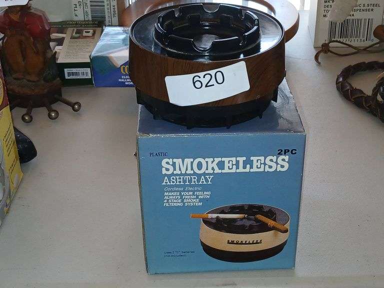 Vintage Cordless Electric Smokeless Ashtray. A battery-operated ashtray ...
