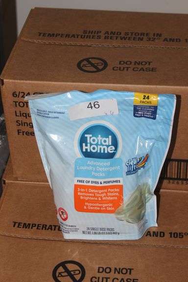 Total Home Advanced Laundry Detergent Packs Free of Dyes & Perfumes ...