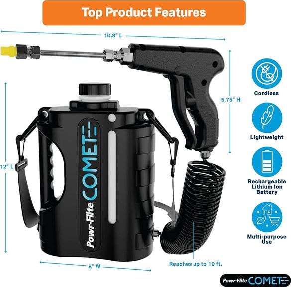 PALLET: DELAYED PICKUP Comet Multipurpose Battery-Operated Sprayer by ...