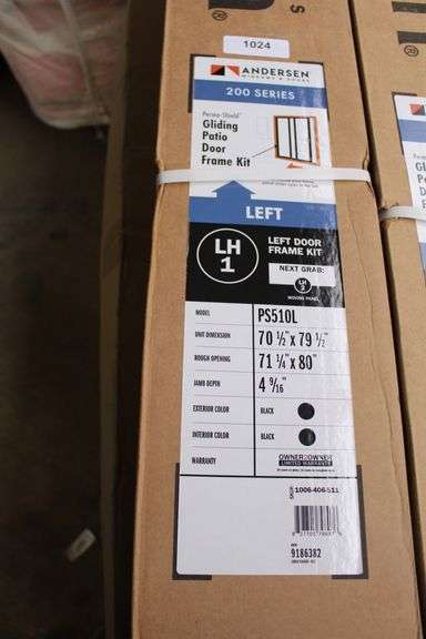 MSRP: $348.00] Andersen 70-1/2 in. x 79-1/2 in. 200 Series Black Left ...