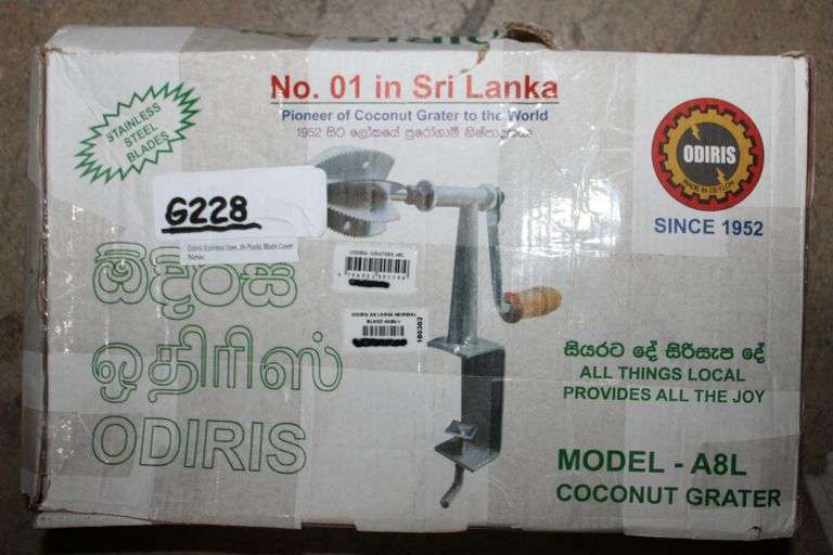 Odiris Stainless Steel Coconut Scraper (Model A8L) With Plastic Blade ...