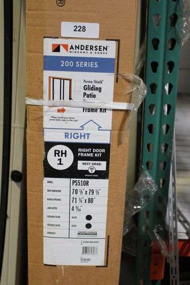 MSRP: $348.00] Andersen 70-1/2 in. x 79-1/2 in. 200 Series Black Right ...