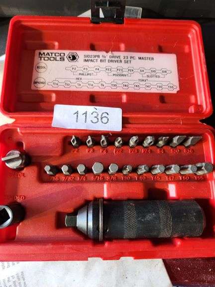 MATCO TOOLS 23 PC MASTER IMPACT BIT DRIVER SET - Auction HUB Texas