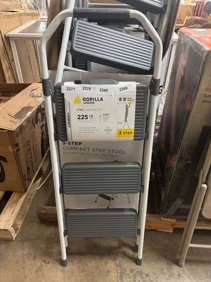 EXT MSRP: $116.68] 3-Step Compact Steel Step Stool with 225 lb. Load ...
