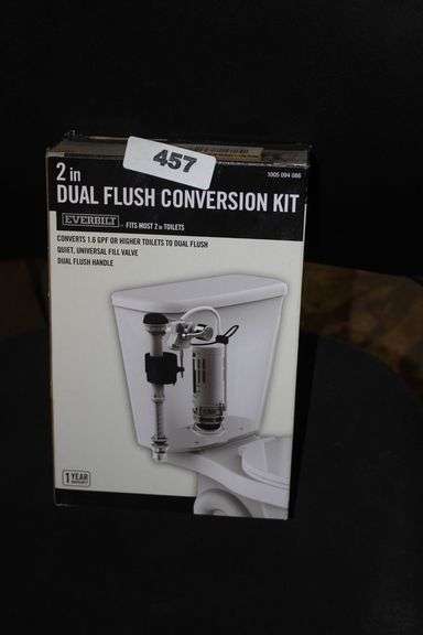 MSRP: $34.98] 2 in. Dual Flush Toilet Conversion Kit - Auction HUB Texas