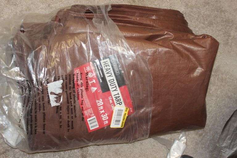 LARGE BROWN TARP - Auction HUB Texas