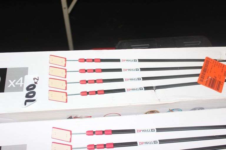 EXT MSRP: $358.00] ZipWall ZP4 Contains 4 10 ft. Steel Spring Loaded ...