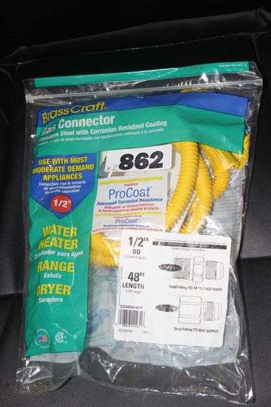 Brass craft gas connector - Auction HUB Texas