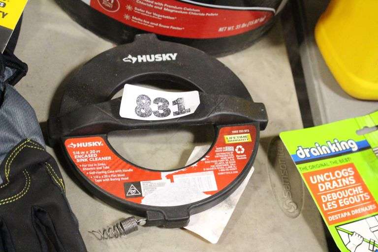 husky 1/4" x20' encased sink cleaner - Auction HUB Texas