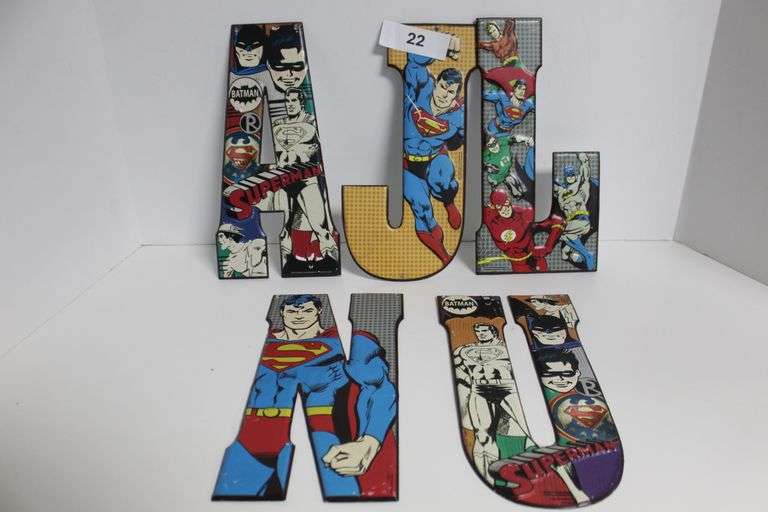 OPEN ROAD BRAND MARVEL DC CHARACTER LETTER HOME ACCENTS - Auction HUB Texas