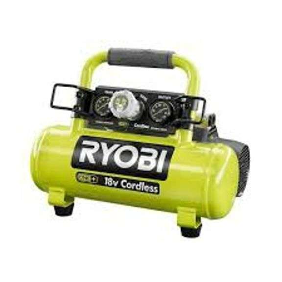 Ryobi One+ 1 Gal. 120 Psi Portable 18V Horizontal Air Compressor ( 0.5 ...