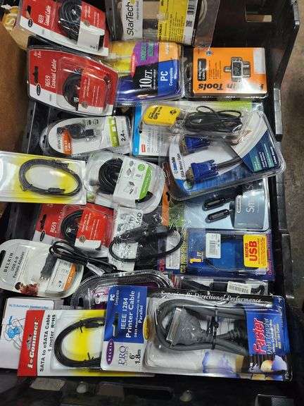 ASSORTED PC/ELECTRONIC CABLES/ADAPTORS/CORDS - Auction HUB Texas