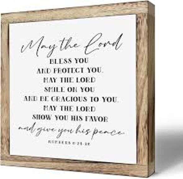 Suszdou Scripture Sign, May The Lord Bless You And Protect You Sign ...