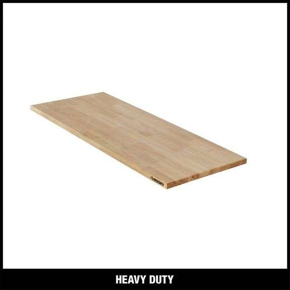 MSRP: $148.00] Husky 56 in. W x 23 in. D Solid Wood Work Surface for ...