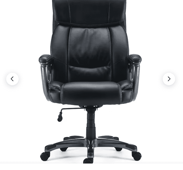 STAPLES LOCKLAND ERGONOMIC LEATHER MANAGERS BIG & TALL CHAIR, 400 LB ...
