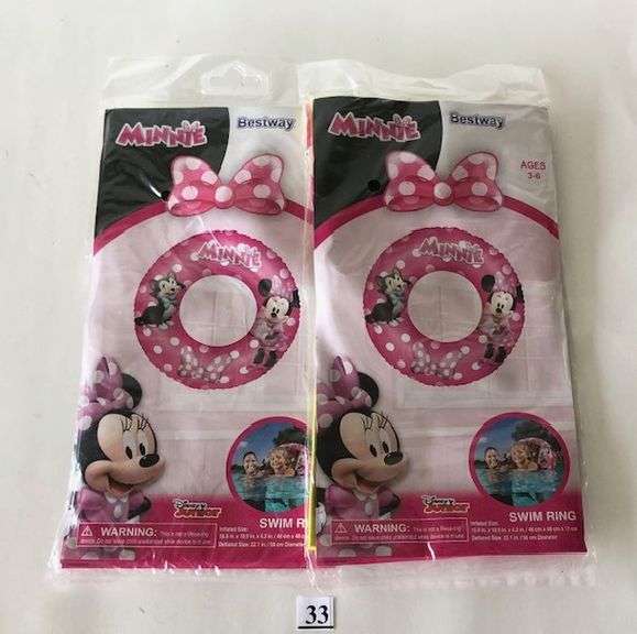 2 Disney Minnie Mouse Inflatable Swim Ring - Auction HUB Texas