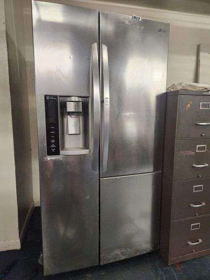 LG linear compressor refrigerator with ice and water dispenser ...