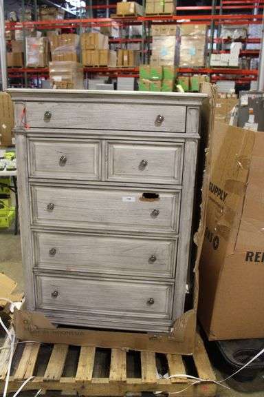 [MSRP: $869.00] Highland Park Cathedral White 6 Drawer 40 in Chest of ...