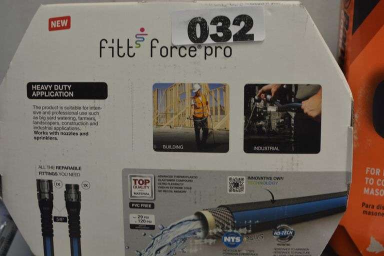 FITT FORCE PRO WATER HOSE RETAIL $60.95 - Auction HUB Texas