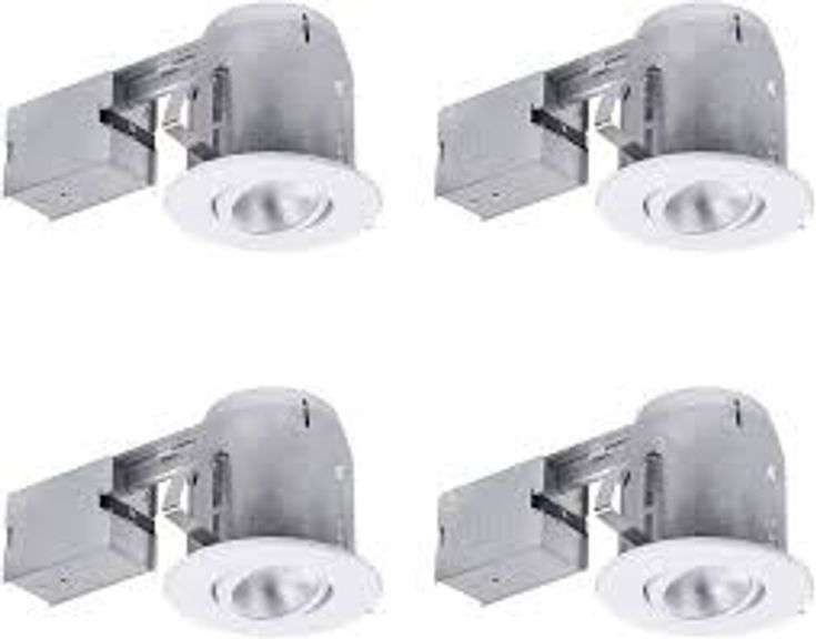 Globe Electric 5 In. White Led Ic Rated Swivel Spotlight Recessed ...