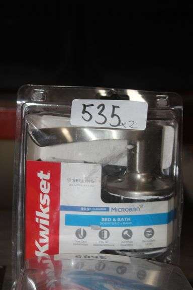 KEYED ENTRY LEVER BRUSHED NICKEL FINISH - Auction HUB Texas