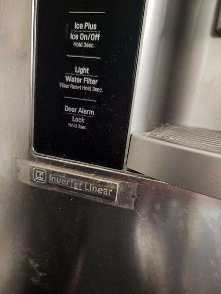 LG linear compressor refrigerator with ice and water dispenser ...