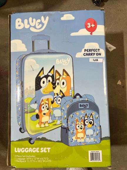 Bluey luggage set for kids - Auction HUB Texas