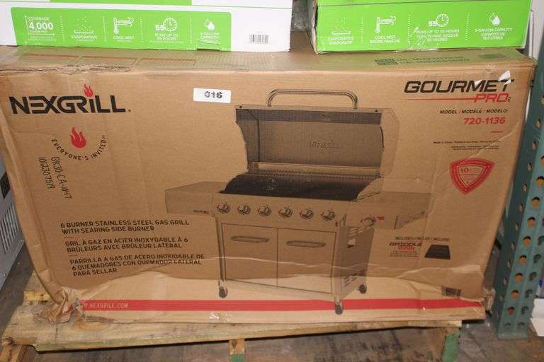 NexGrill 6 Burner stainless steel gas grill with searing side burner ...