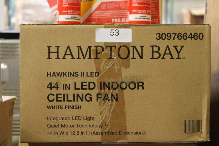 [MSRP: $69.97] Hampton Bay Hawkins 44 in. LED White Ceiling Fan with ...