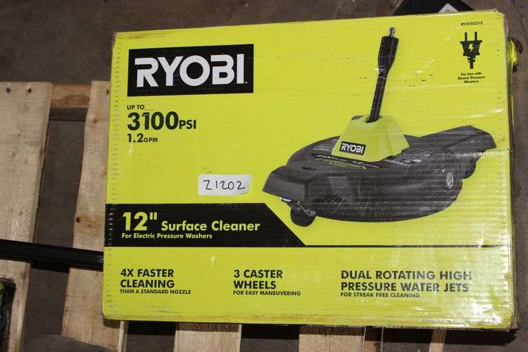 Ryobi 12 In. 3100 Psi Electric Pressure Washer Surface Cleaner With ...