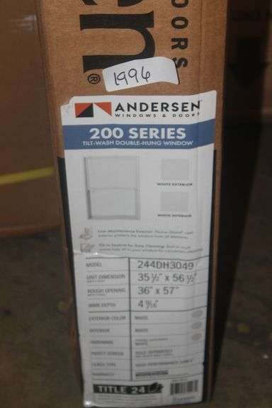 Andersen 200 series Tilt wash double hung window 35 1/2" x 56 1/2 ...