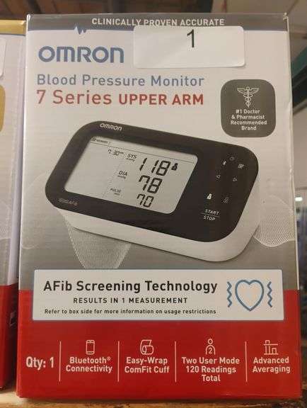 OMRON Blood Pressure Monitor 7 Series Upper Arm. An OMRON 7 Series ...