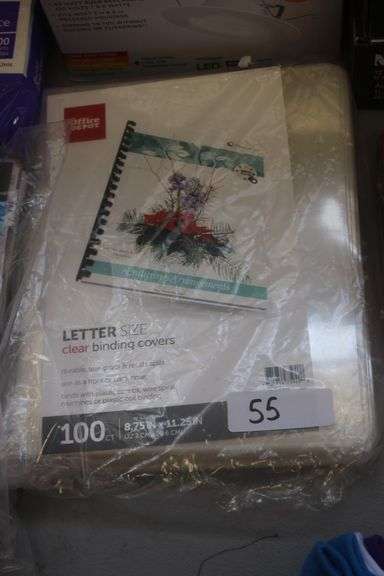 Letter size clear binding covers - Auction HUB Texas