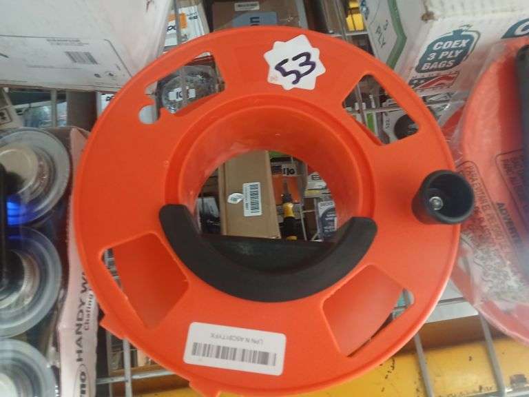 Multipurpose manual, orange cord reel - Auction HUB Texas