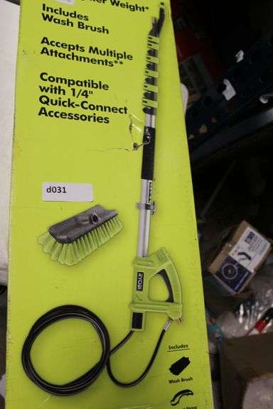 Ryobi 18 Ft. Extension Pole With Brush For Pressure Washer Ry31Ep26 ...