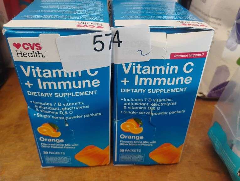 CVS Health Vitamin C + Immune Dietary Supplement, Orange, 30 Packets ...