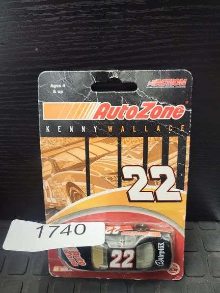 Action NASCAR Kenny Wallace #22 AutoZone Die-Cast Car. A collectible 1: ...
