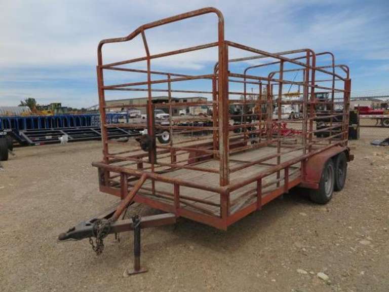 16' Flatbed Utility Trailer + Stock Rack - Armstrong Western LLC