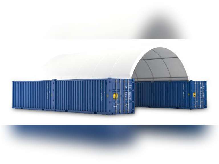 TMG - 20' x 40' Container Roof Shelter - Armstrong Western LLC