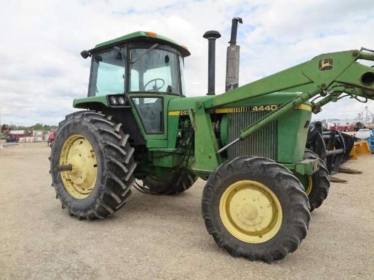 John Deere 4440 160HP Diesel Tractor with JD 158 Loader & Hay Fork ...