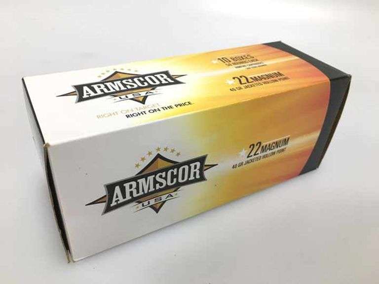Armscor 22 Mag JHP CASE PACK contains 10 boxes wit - Auctions ASAP
