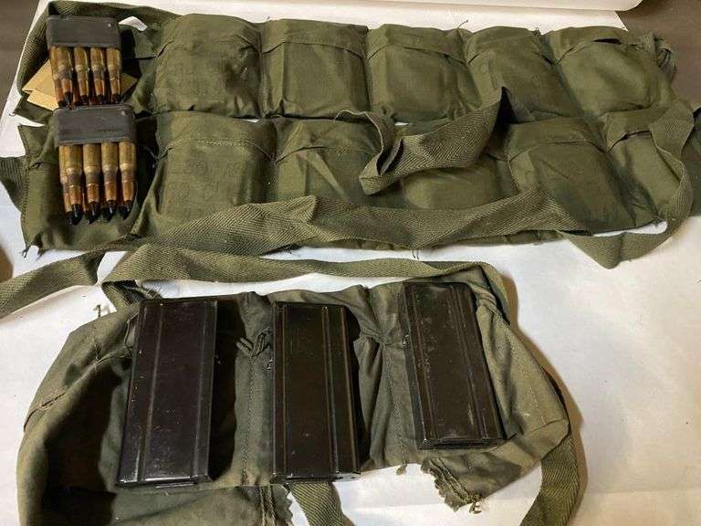 2 Bandoleers M1 30 Carbine & Garand AP Ammo - Auctions ASAP