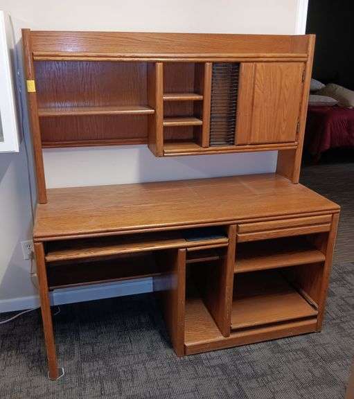 Wooden Computer Cabinet 59 x 25 x 63 - Auction Solutions, Inc ...