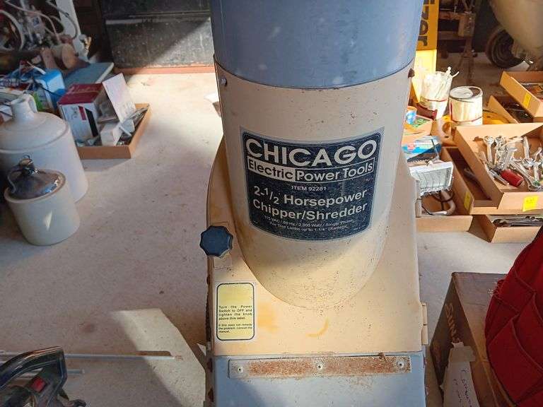 Chicago Power Tools 2.5hp Chipper/Shredder - Auction Solutions, Inc ...