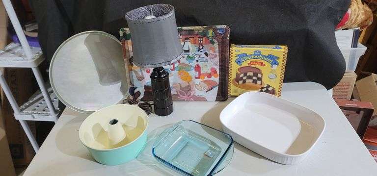 Checkered Cake Pan, Lamp, Tray & Bakeware - Auction Solutions, Inc ...