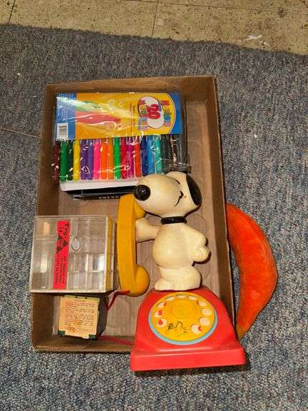 Snoopy Children's Playphone, Markers, and Other Items - Auction ...